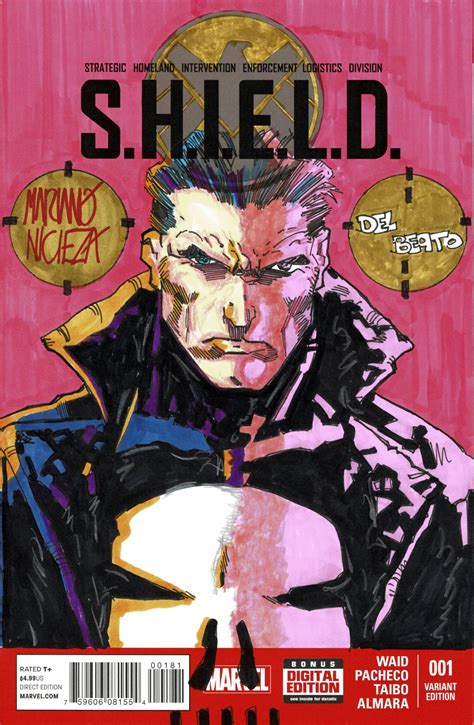 The Punisher In Ronald Shepherd S Marvel Sketch Covers Comic Art