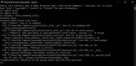 WinError 2 The System Cannot Find The File Specified Issue 6884 Ultralytics Yolov5 GitHub