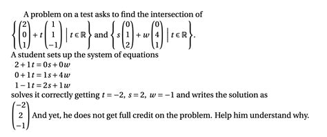 Solved A Problem On A Test Asks To Find The Intersection Of Chegg Com