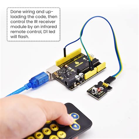 Keyestudio IR Receiver Module Kit Receiver Module Remote Controller Pin F M Dupont Line For