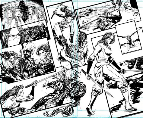 Ninja Bimbos 2 Double Page By Santanart666 On Deviantart