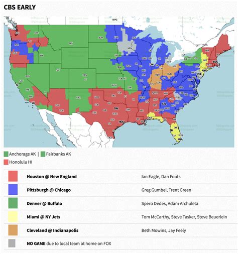 Cbs Nfl Regional Coverage Map