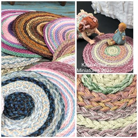 Katie Arthur Dollhouse Miniatures Braided Rugs EBay 9 14 2021