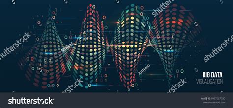 Information Analytics Concept Abstract Stream Information Stock Vector