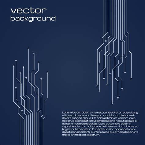 Abstract Technological Dark Blue Background With Elements Of The