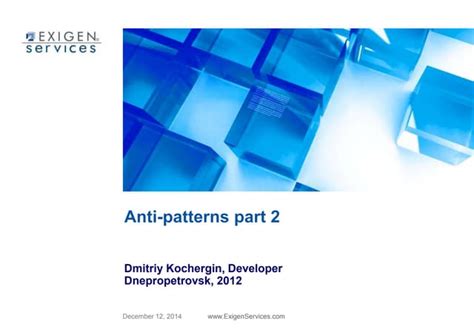Anti Patterns Part 2 Pptx