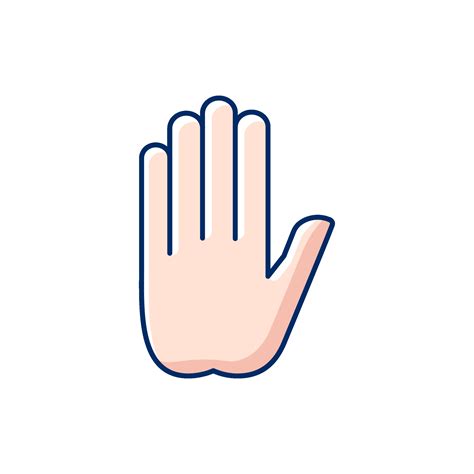 Stop Gesture Rgb Color Icon 2128625 Vector Art At Vecteezy