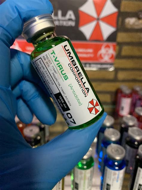 Resident Evil Prop Replica Virus Vial Basic 25 Ml Part 1 Etsy