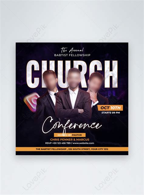 교회 회의 전단지 소셜 미디어 또는 Instagram 게시물 배너 테 이미지 사진 450152256 무료 다운로드