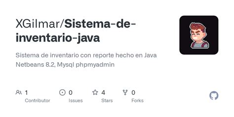 GitHub XGilmar Sistema De Inventario Java Sistema De Inventario Con