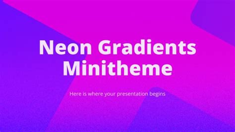 Neon Gradients Minitheme Presentation