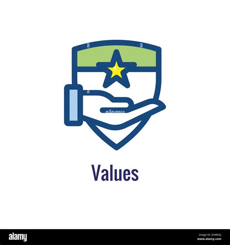Values Icon To Use With Core Values Mission Statements Stock Vector