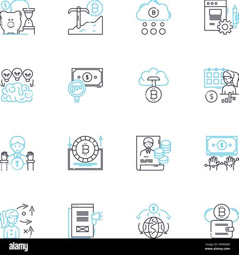 Digital Reality Linear Icons Set Simulation Virtuality Artificiality