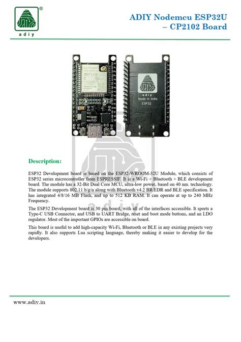 ADIY Nodemcu Esp U CP Board At Best Price In Mumbai By Rajguru
