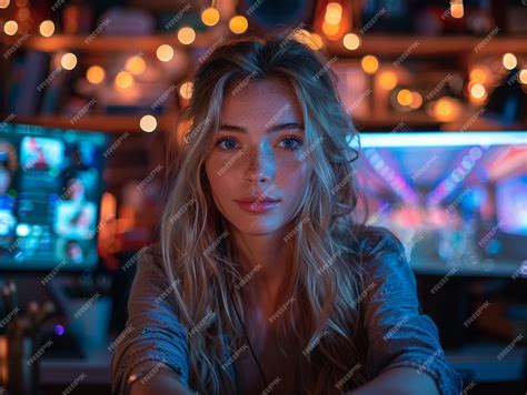 Premium Photo Influencer Collaborating With Brands In A Blurred