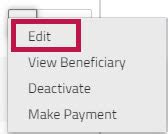 Editing A Beneficiary