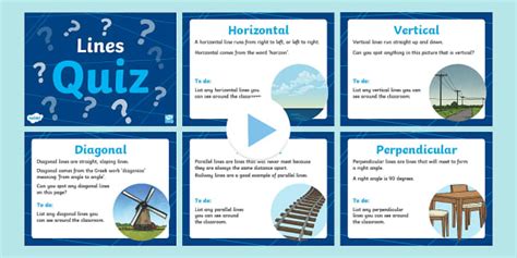 Lines Quiz Teacher Made Twinkl