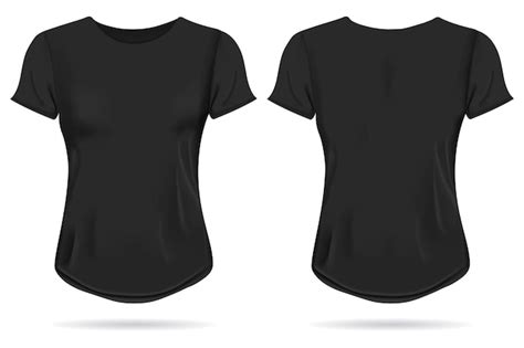 Vetores E Ilustrações De Mockup Camisa Preta Feminina Para Download