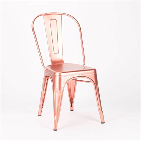 Rose Gold Copper Industrial Metal Dining Chair Furniture La Maison