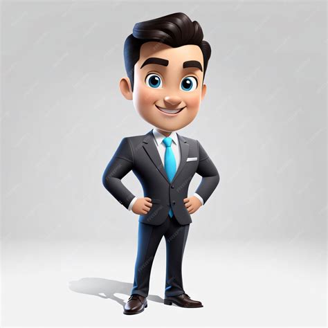 Premium Photo 3d Cartoon Character Businessman Isolated On White
