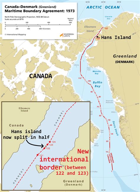 New International Border Between Canada And Denmark Hans Island Has