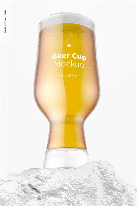 Premium Psd 18 Oz Glass Beer Cup Mockup