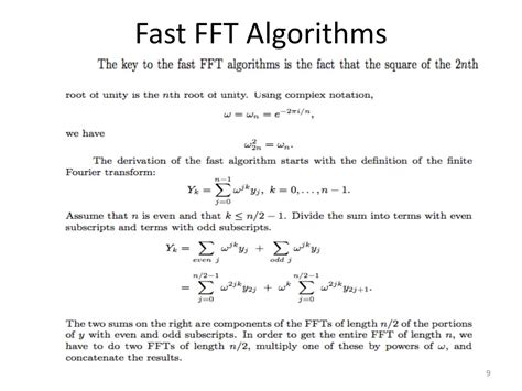ppt fast finite fourier transforms ffts powerpoint presentation