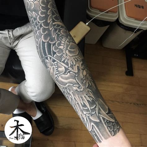 타투어때 제페니즈 용 긴팔 완성