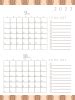 無料イラスト オカリナカレンダー半年分 2021年7月から12月分