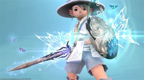 蝶が舞うティターニアの光るナイト武器『フェアリーキング・ソード＆ラウンドシールド』~final Fantasy Xiv~ Youtube
