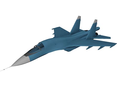 Sukhoi Su 34 Fullback 3d Model 3dcadbrowser