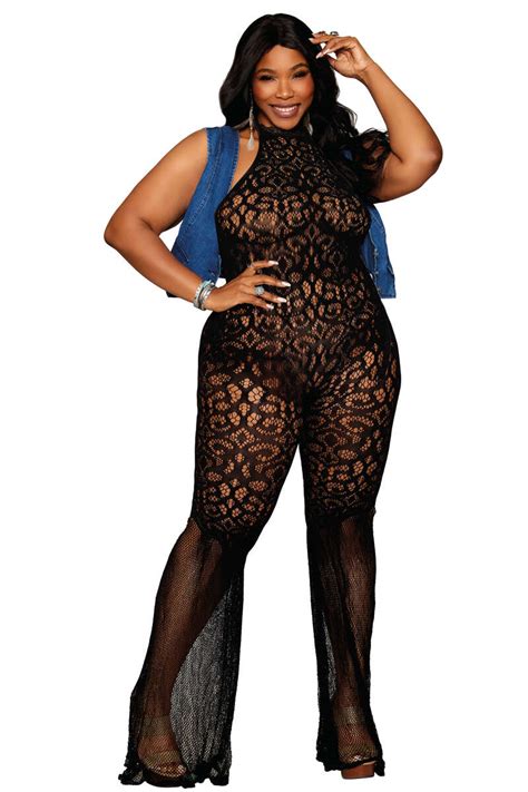 Plus Size Flair Leg Bodystocking By Dreamgirl