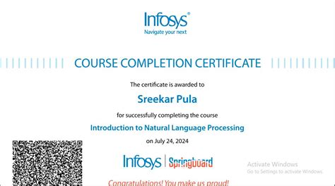 Sreekar P On Linkedin Naturallanguageprocessing Nlp Certification