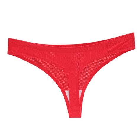 Scyoekwg Low Waist Seamless Thongs For Women Strechy Soft G String