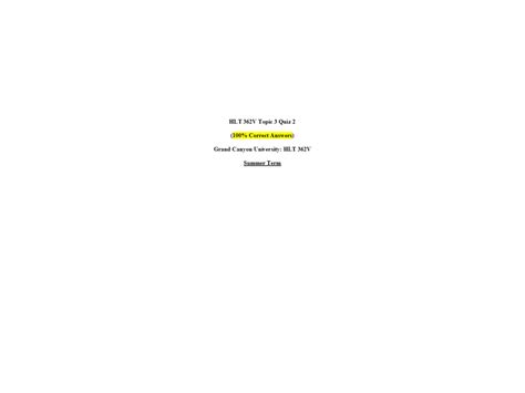 Hlt 362v Topic 3 Quiz 2 Summer Term Course Resources