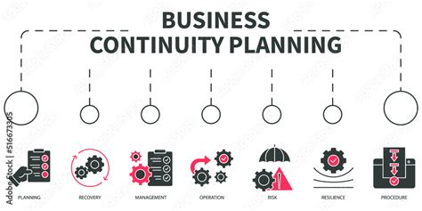 Business Continuity Planning Vector Illustration Concept Banner With