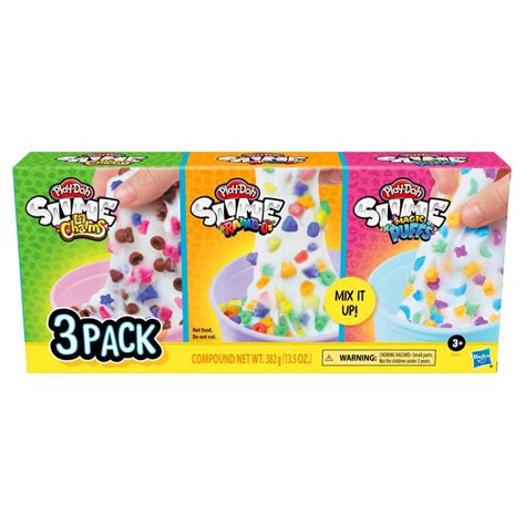 Play Doh Slime Cereal Themed 3 Count Bundle 4 5 Ounce Milky Colored