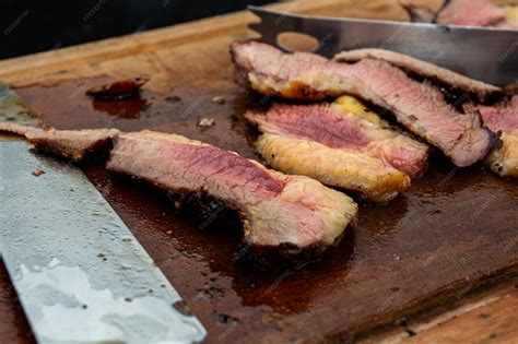 Premium Photo Sliced Ponta De Peito Or Brisket Traditional Brazilian