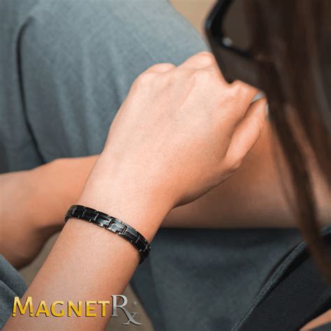 Ultra Strength Magnetic Therapy Bracelet Black Arrow Chain