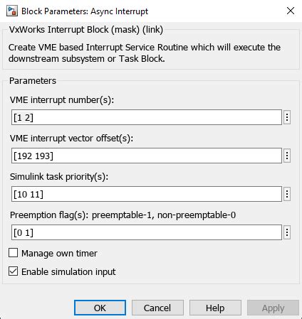Generate Interrupt Service Routines Matlab Simulink