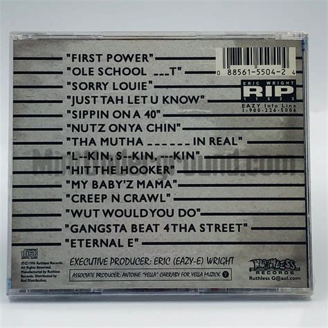 Eazy E Str8 Off Tha Streetz Of Muthaphukkin Compton Cd Mint Underground
