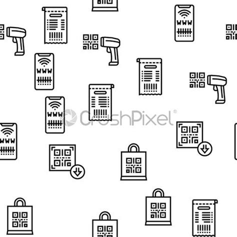 Qr Code Identification Vector Seamless Pattern Stock Vector 3772445