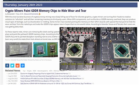 수명이 다한 채굴용 그래픽카드 메모리까지 도색해서 판매 케이벤치 주요뉴스