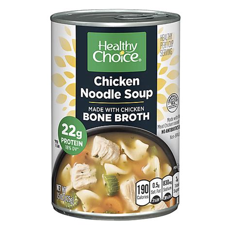 Healthy Choice Soup Chicken Noodle 15 Oz Canned And Boxed Soups