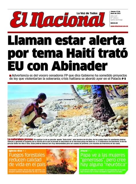 Portada Periódico Listín Diario Viernes 10 Enero 2025 Dominicanado