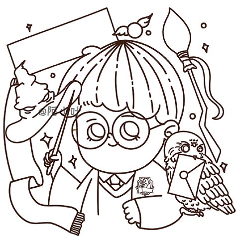 哈利波特系列q版原创插画 阿小叶 站酷zcool