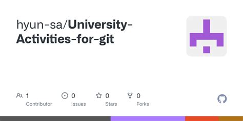 GitHub Hyun Sa University Activities For Git