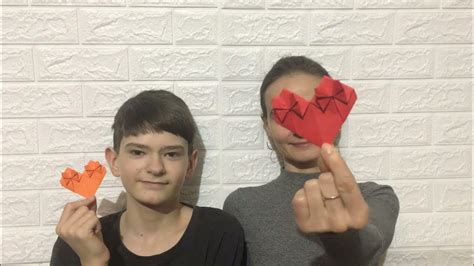 Оригамі серце з паперу Валентинка своїми руками до дня закоханих