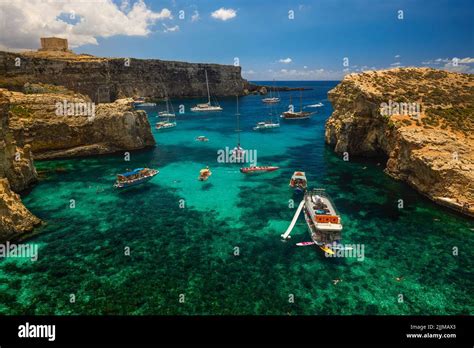 Comino Malta 11 JUL 2022 Images Of The Famous Blue Lagoon Malta