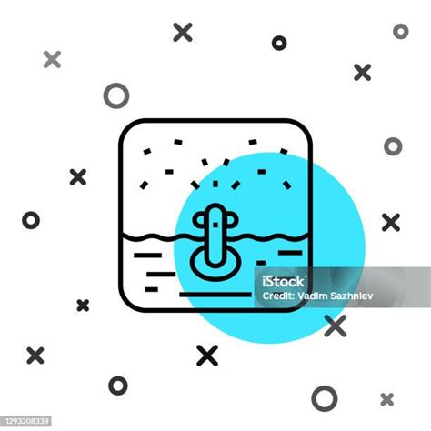 검은 색 라인 자동 관개 스프링클러 아이콘 흰색 배경에 격리 급수 장비 정원 요소 스프레이 건 아이콘 임의동적 모양 벡터 0명에